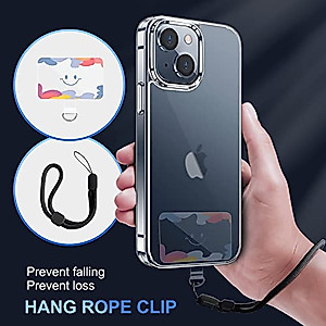 MOLOPPO 4 in 1 Designed for iPhone 13 Case Crystal Clear, [Not-Yellowing] with Tempered Glass Screen Protector + Camera Lens Protector, [Military-Grade Drop Tested] Shockproof Slim Cover 6.1 inch