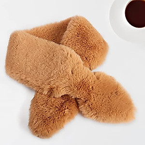 YAODHAOD Dog Scarf Winter Warm Plush Pet Dog Bandana Soft Dog Scarves Accessories Christmas Holiday Festive Clothes Outfits (Brown, Tail Triangle)