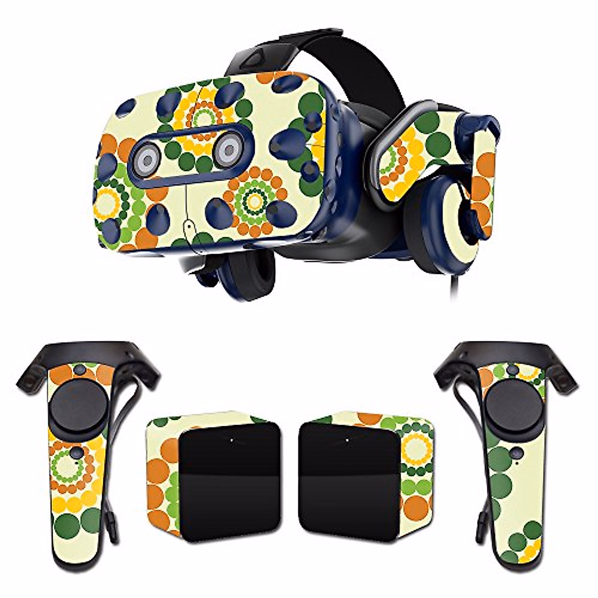 MightySkins Skin Compatible with HTC Vive Pro VR Headset - Hippie Flowers | Protective, Durable, and Unique Vinyl Decal wrap Cover | Easy to Apply, Remove, and Change Styles | Made in The USA