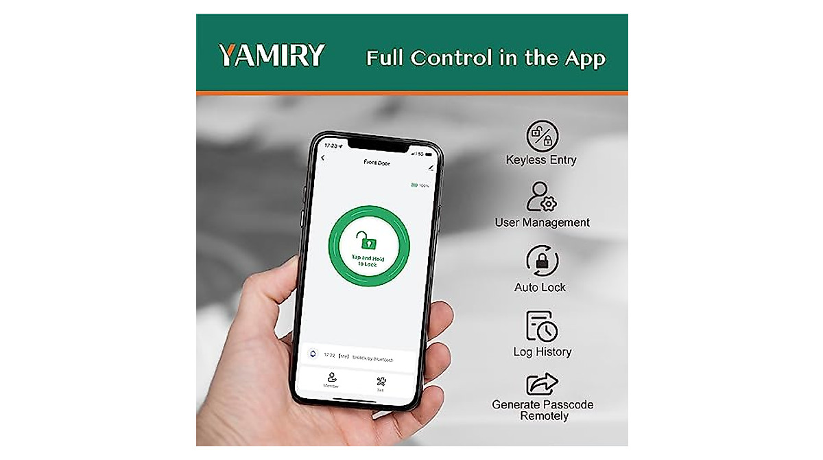 Yamiry Smart Door Lock with Keypad - Keyless & App Control