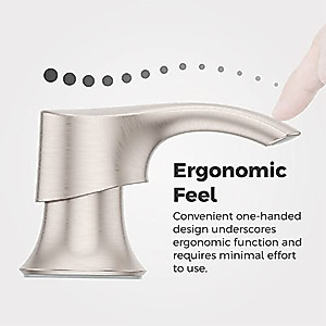 Pfister SoloTilt Soap Dispenser for Kitchen Sink, 16-Ounce Bottle Included, Spot Defense Stainless Steel Finish, KSDKEMGS