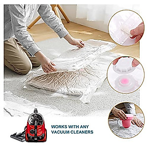 Vacuum Storage Bags for Home，80% More Storage,Space Saver Bags for Bedding Comforter Pillows Blanket Clothes(10 Pack, 10 X-Large)