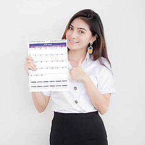 2023-2024 Wall Calendar - 18 Months Calendar 2023-2024 from Jan. 2023 - Jun. 2024, 8.5" x 11", Twin-Wire Binding, Ruled Blocks with Julian Dates, Perfect Wall Calendar for Organizing