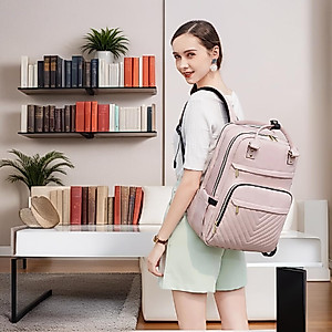 ZJIMLIN Laptop Backpack for Women 17 Inch Nurse Backpack Computer Backpack Waterproof Anti-theft Travel Backpack for Women