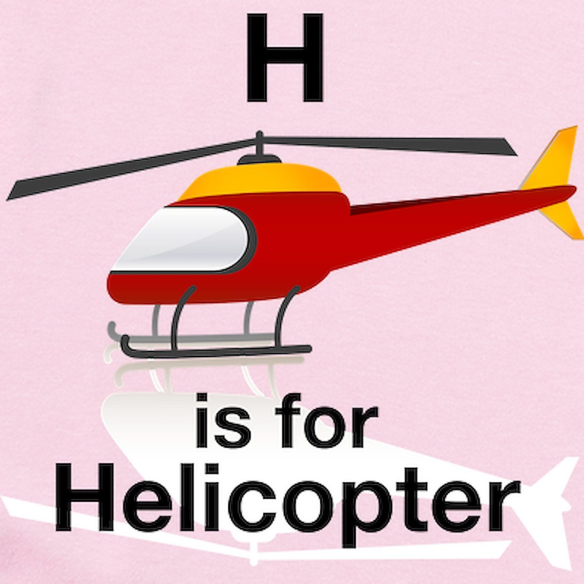 CafePress H is for Helicopter Infant Bodysuit Cute Infant Bodysuit Baby Romper Petal Pink
