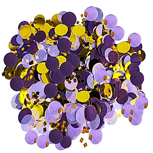 Purple Gold Confetti/Purple Gold Birthday Decorations/Purple Gold Party Table Decorations Purple Gold Graduation Party Decorations//Eid Mubarak Decorations/Purple Gold Baby Shower