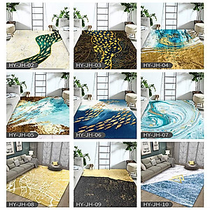 MOXIC Soft Luxury Abstract Art Living Room Area Rugs Rectangular Children Crawling Bedroom Rug Fleece Anti-Slip Carpets Nordic Modern Home Decor Mats Indoor Outdoor Runners Nursery 8' X 10'