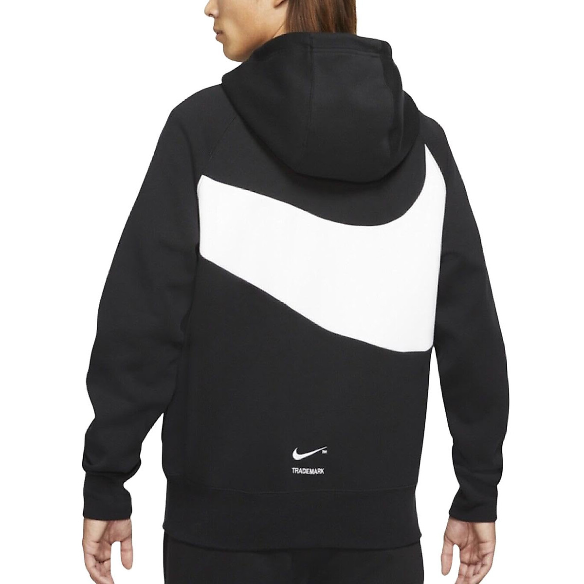 Nike Men's Swoosh Tech Fleece Pullover Hoodie (Standard, Large, Black)