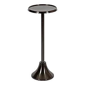 Kate and Laurel Sanzo Metal Side Table, 9x9x23, Pewter