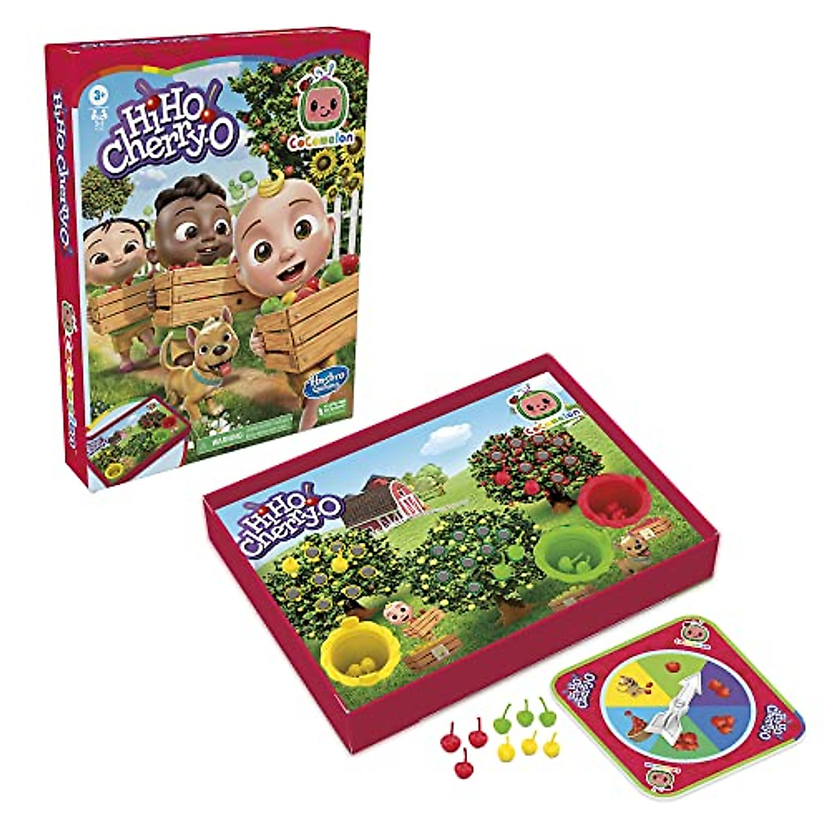 Hasbro Gaming Hi Ho Cherry-O: CoComelon Edition Board Game, Counting, Numbers, and Matching Game for Preschoolers, 2-3 Players, Ages 3+ (Amazon Exclusive)