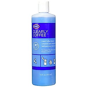Urnex Clearly Coffee Pot Cleaner 14 Ounce (Made in the USA) French Press Liquid Cleaner for Glass Bowls Airpots Satellite Brewers and Thermal Servers Removes Coffee Oils