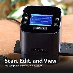 Magnasonic All-In-One Film & Slide Scanner, High Resolution 22MP, Converts 35mm/110/126/ Super 8/8mm Film & 135/110/126 Slides into Digital JPEG, 2.4" LCD Screen, Built-in Memory, Fast Scanning (FS52)