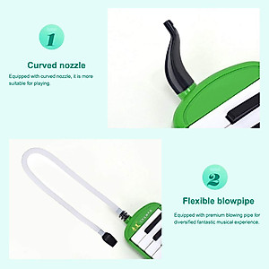 Melodica Tube, 57cm Long Flexible Plastic Pianica Tube Melodica Mouthpiece with a Black Mouthpiece Melodica Replacement Tube Melodica Melodica Hose