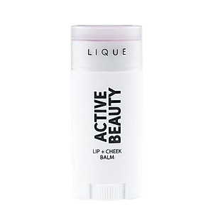LIQUE Active Lip & Cheek Balm Makeup Stick, Lightweight & Hydrating, Sheer Color with Buildable Coverage, Natural-Looking, Dewy Finish, Vegan Formula, Resilient, 0.49 Oz.