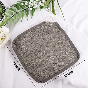 Framendino, 3 Pack Dual-Textured Exfoliating Washcloth with Soft and Scrubbing Side Body Exfoliation Wash Clothes for Bath Shower