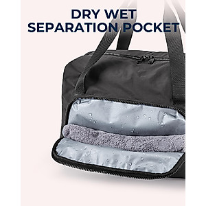 BAGSMART Travel Duffle Bag, Weekender Bags for Women Large Carry on Overnight Bag, Gym Bag with Trolley Sleeve, Personal Item Travel Bag Workout Dance Bag, Black