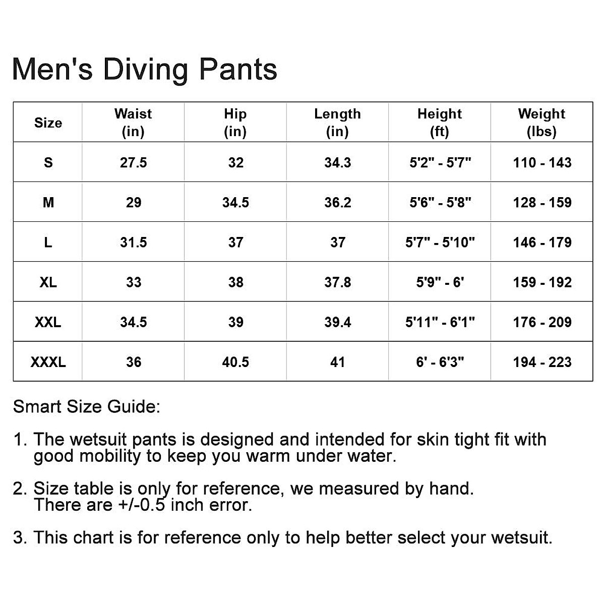 Wetsuit Pants 3mm Neoprene pants diving pants Keep Warm for Swimming Surfing Diving Kayaking LP011-XL