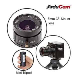 Arducam IMX477 Camera Bundle Compatible with Nvidia Jetson Nano/Xavier NX, and Orin NX/AGX Orin, 12.3MP HQ Camera Module with 6mm CS-Mount Lens, Metal Enclosure, Tripod and HDMI Extension Adapter