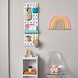 iDesign Cade BPA-Free Plastic Modular Hanging Pegboard Organizer Storage Bin, 5.04" x 3.04" x 4", Teal