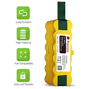 Powerextra 4.0Ah 14.4V Replacement Battery Compatible with Roomba R3 500 600 700 800 900 Series 500 510 531 535 540 550 552 560 570 580 595 620 650 660 700 760 770 780 790 800 870 900