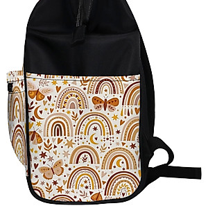 Vantaso Diaper Bag Backpack for Mom Mininalist Boho Rainbow Butterfly,Diaper Bags for Women,Large Capacity Diaper Changing Bag Multifunction Travel Backpack for Men