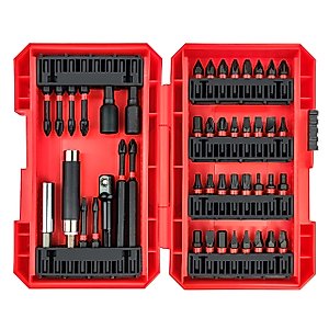 YIYITOOLS Screwdriver Bit Set 45 Piece, Impact Driver Bit Set for Drills and Drivers, Assorted Steel Drill Bits in Storage Case for Wood Metal Cement Drilling and Screwdriving,YY2020051