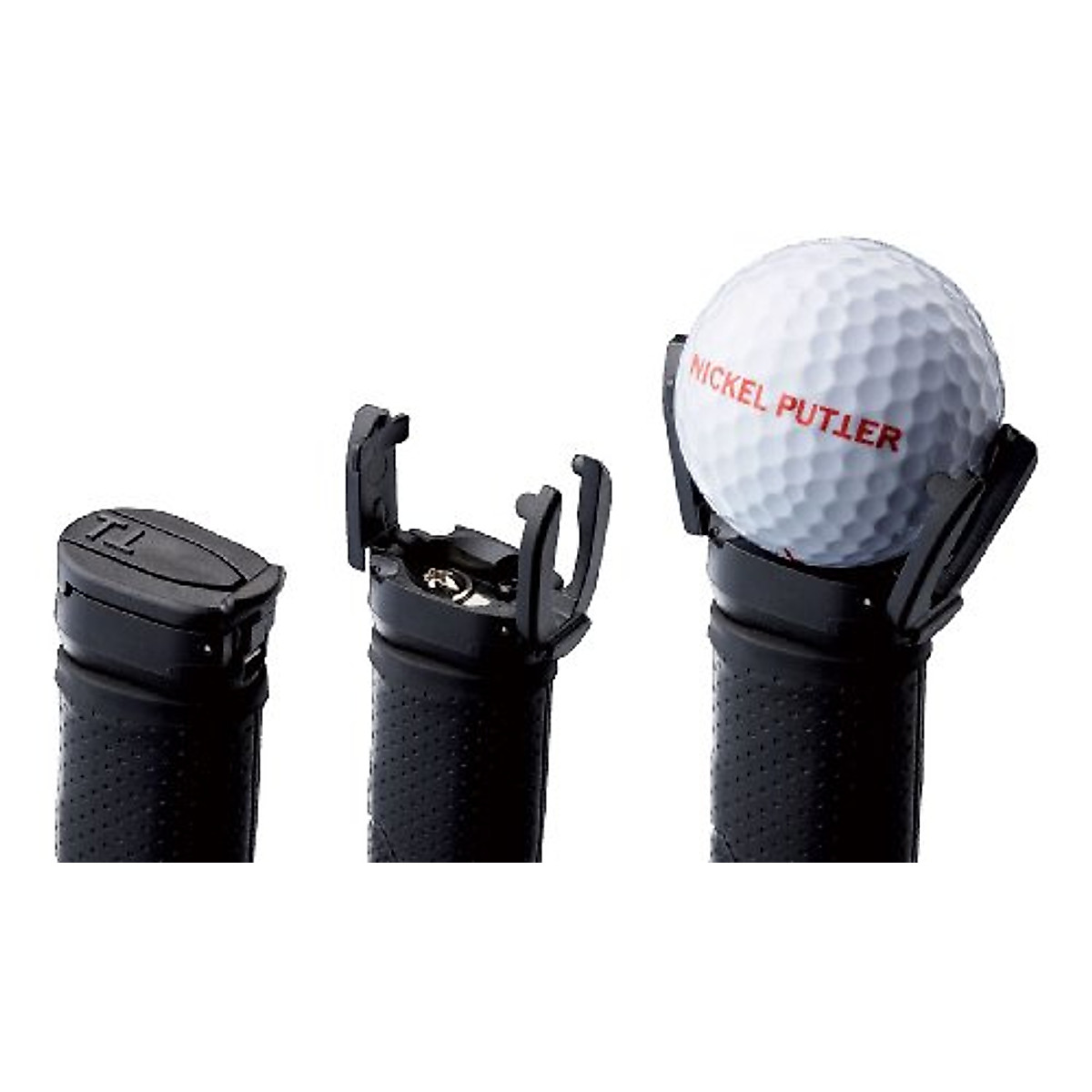 Nickel Putter Attachable Golf Ball Pick-up Tool , Black