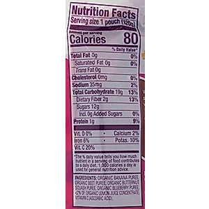 Happy Tot Love My Veggies Stage 4 Organic Toddler Food Banana Beet Squash & Blueberry, 4.22 Ounce Pouch Organic Baby Food/Toddler Food Pouches, Fruit and Veggie Blend, Full Serving of Vegetables