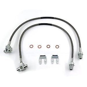 Front Stainless Brake Lines Compatible With 1971-1987 Chevy GMC C/K 10 15 20 K5 Blazer 4-6" Lift