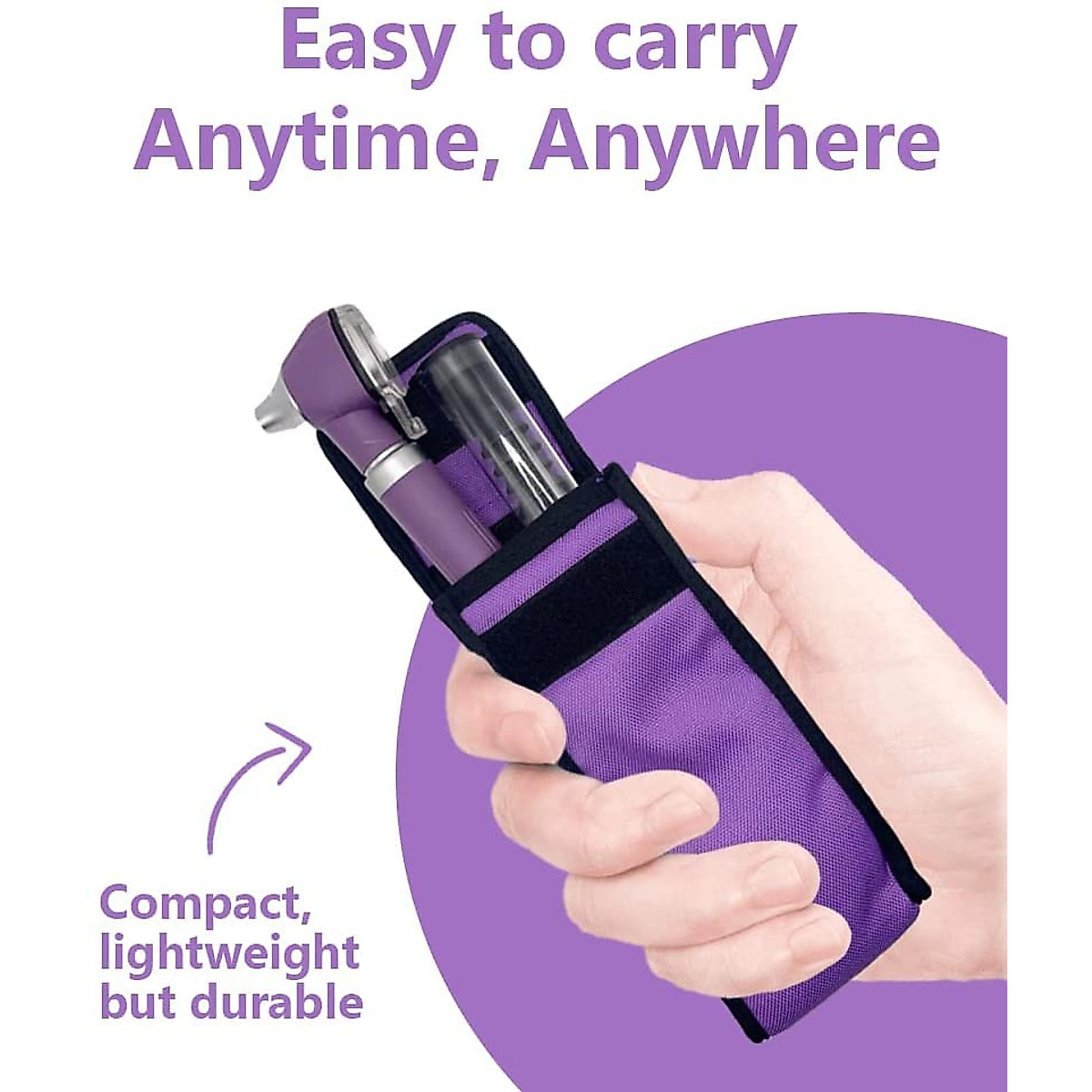 OdontoMed2011® Mini Otoscope Fiber Optic Examination + Free Bulb (Purple)