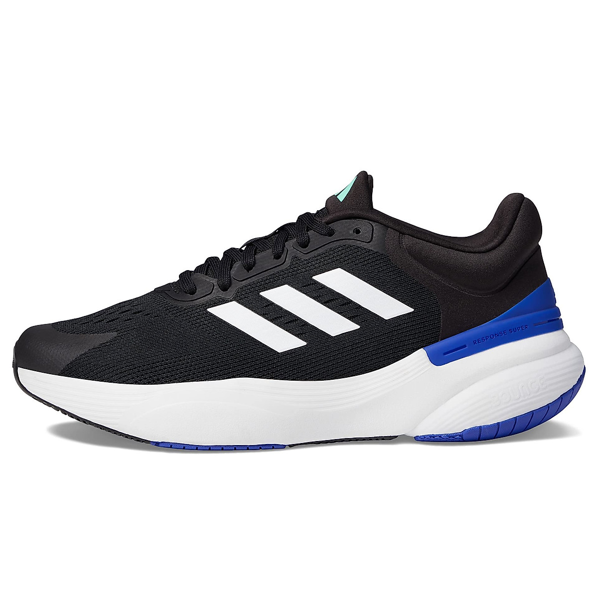adidas Men's Response Super 3.0 Running Shoe, Black/White/Pulse Mint, 11.5