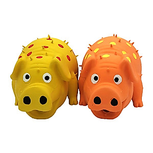 Hoiasem 2 Pack Latex Pig Dog Toys That Oinks for Small Medium Large Dogs