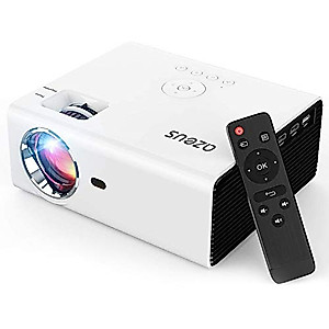 AZEUS RD-822 Mini Projector, 7600 Lux Portable Movie Projector, Support 1080P and up to 200'' Display, Compatible with HDMI, PS4, VGA, AV, USB, Laptop, Phone, TV Box [2021 Upgrade Model]