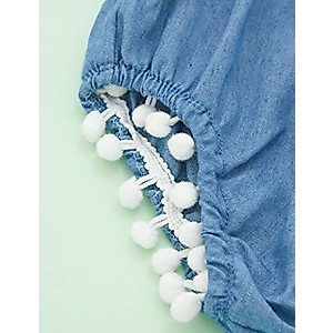 Newborn Baby Girls Clothes Floral Sleeve Romper+ Floral Short Pant 2pcs Summer Outfit 0-3 Months Blue