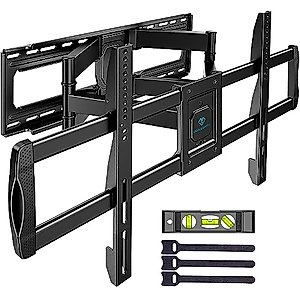 PERLESMITH Full Motion TV Wall Mount for 50”-90” TVs, TV Mount Bracket Dual Articulating Arms Swivel Extension tilt up to 165lbs, Max VESA 800x400mm, Fits 16”18” to 24" Studs, PSXFK1