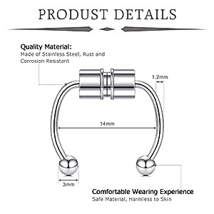 Mayhoop Fake Nose Ring Faux Nose Ring Fake Nose Ring Hoop Fake Nose Ring Stud Fake Nose Piercing for Women Men