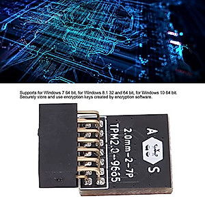 TPM 2.0 Module, Wide Compatibility 14pin Standard Design LPC Encryption Module for Device