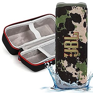 JBL Flip 6 - Waterproof Portable Bluetooth Speaker, Powerful Sound and deep bass, IPX7 Waterproof, 12 Hours of Playtime with Megen Hardshell Case - Camo