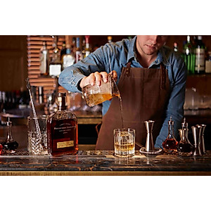 Double Old Fashioned Crystal Glasses, Set of 6 Whiskey Glasses, Perfect for Serving Scotch, Cocktails, or Mixed Drinks. (New York) pattern