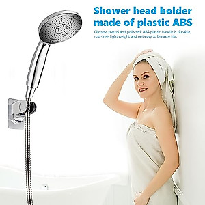 Dohia Shower Head Holder Strong Adhesive Adjustable Handheld Shower Wand Holder No Drilling Wall Mount Bracket D1-HSZJ