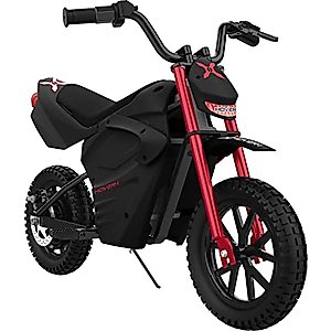 Hover-1 E-Track Electric Dirt Bike | 9MPH Top Speed, 9 Mile Range, 4HR Quick Charge,12.5" Air-Filled Tires, 120LB Max Weight, 2.25ft Tall, UL Certified & Tested - Safe for Kids & Teens, Red
