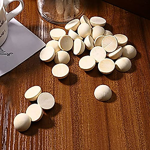 100pcs Half Wood Balls Unfinished Natural Mini Half Ball Split Wood Balls for DIY Projects, Kids Arts and Craft Supplies (15mm)