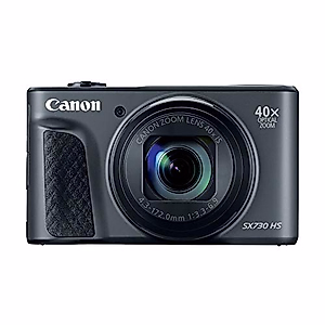 Canon PowerShot SX730 Digital Camera w/40x Optical Zoom & 3 Inch Tilt LCD - Wi-Fi, NFC, Bluetooth Enabled (Black) (Renewed)