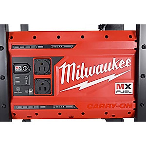 Milwaukee MXF002-2XC Portable 3600W/1800W Push Start Battery Powered Generator with 2 Batteries