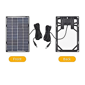 Irishom 6W 12V Solar Panel for Outdoor Security Camera Solar Cell with 10ft DC Output DIY Waterproof Solar Panel for Street Light Garden Lamp Home Fan Pump