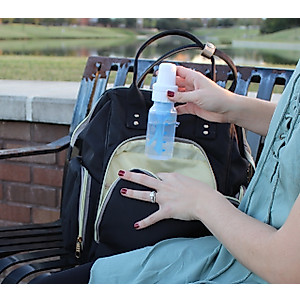 Jumping Daisy Large Backpack Baby Changing Diaper Bag (Blue)