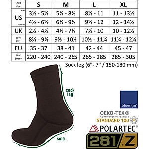 281Z Military Warm 6 inch Boot Liner Socks - Outdoor Tactical Hiking Sport - Polartec Fleece Winter Socks (Medium, Brown Bear)