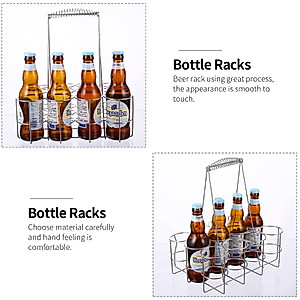 UPKOCH Wire Water Bottle Metal Wine Bottle Carrier Wire Bottle Carrier Wire Water Bottle Carrier Metal Wire Bottle Holder Metal Drink Carrier with Handle Metal Wine Rack Metal Wine