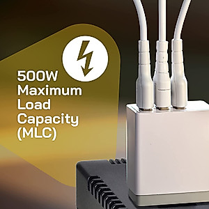 ELC 500-Watt Voltage Converter - Step Down - 220v to 110v / 240v to 120v Travel Power Converter - for Hair Straightener, Hair Dryer, Laptops and Chargers, CE Certified [3-Years Warranty]