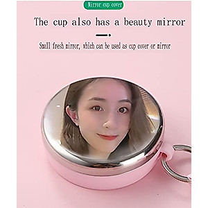 Daisy fresh creative water cup, portable thermos cup (Pink)